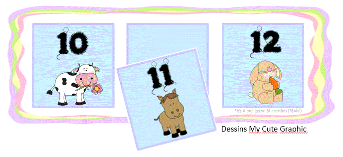 Jeu sur le chemin des nombres sur le thème de la ferme - Dys é moi