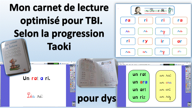 Mon carnet de lecture du soir pour dys sur TBI dysémoizazoo