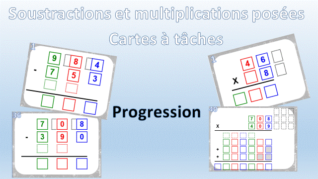 Opérations posées pour dys soustraction et multiplication CAT - Dys é moi